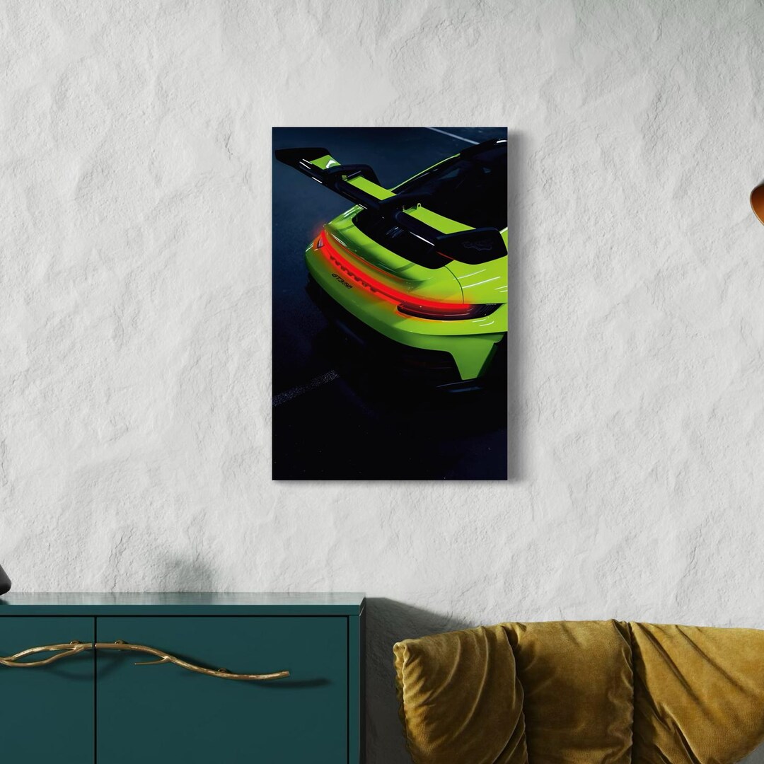 Porsche 911 GT3 RS Neon Poster – Car LED Wall Art – Garage Decor for ...