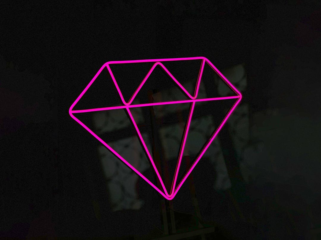 Diamond Neon Sign, Led Neon Light Sign, Home Room Wall Deocr, Neon Sign ...