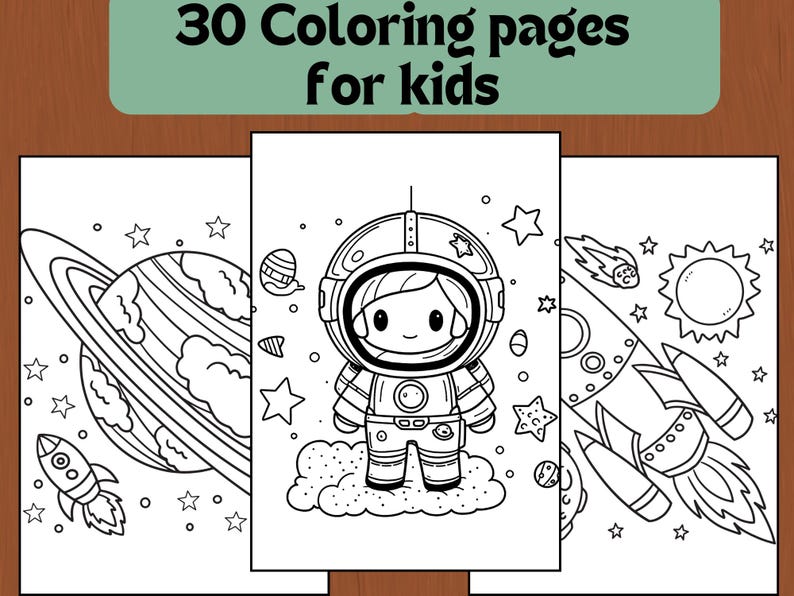 Space and Solar System Coloring Pages Fun Outer Space Universe ...