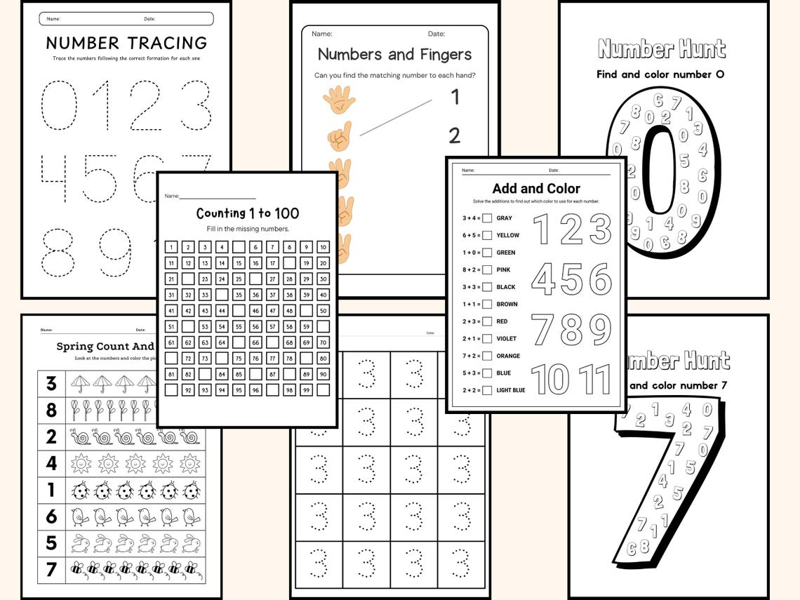 Alphabet and Numbers Learning Bundle Tracing Activities Printable PDF ...