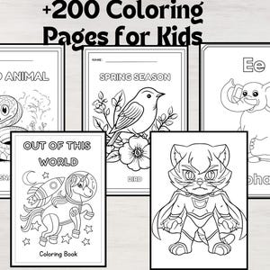 200 Coloring Pages for Kids | Fun & Educational Printable Activity | Animals, Shapes, Letters ...