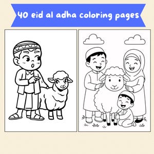 Eid Al Adha Coloring Book: 40 Pages of Islamic Art (digital Download ...