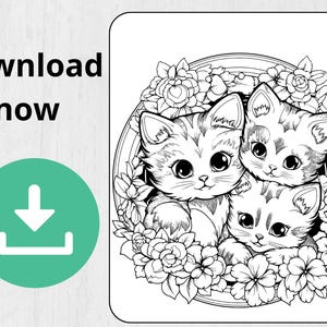 20 Cute Cats Coloring Pages for Kids Printable PDF Fun & Creative ...