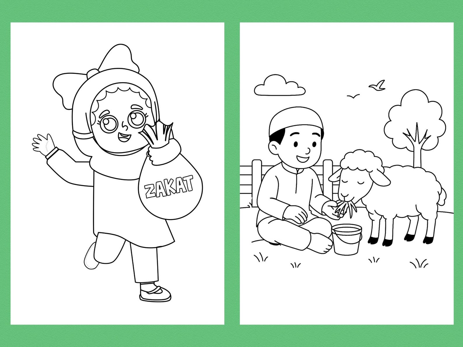 Eid Al Adha Coloring Book: 40 Pages of Islamic Art (digital Download ...