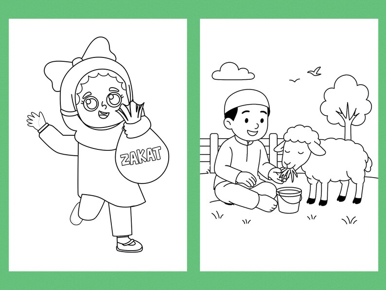 Eid Al Adha Coloring Book: 40 Pages of Islamic Art (digital Download ...
