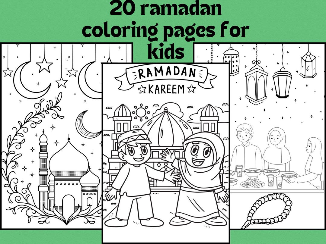 20 Ramadan Coloring Pages – Islamic Printable Activity for Kids, Fun ...