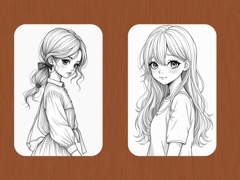 26 Girls Coloring Pages: Creative Activity Sheets for Kids (PDF) - Etsy