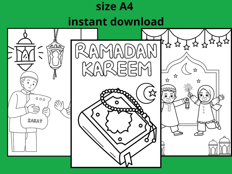 20 Ramadan Coloring Pages – Islamic Printable Activity for Kids, Fun ...