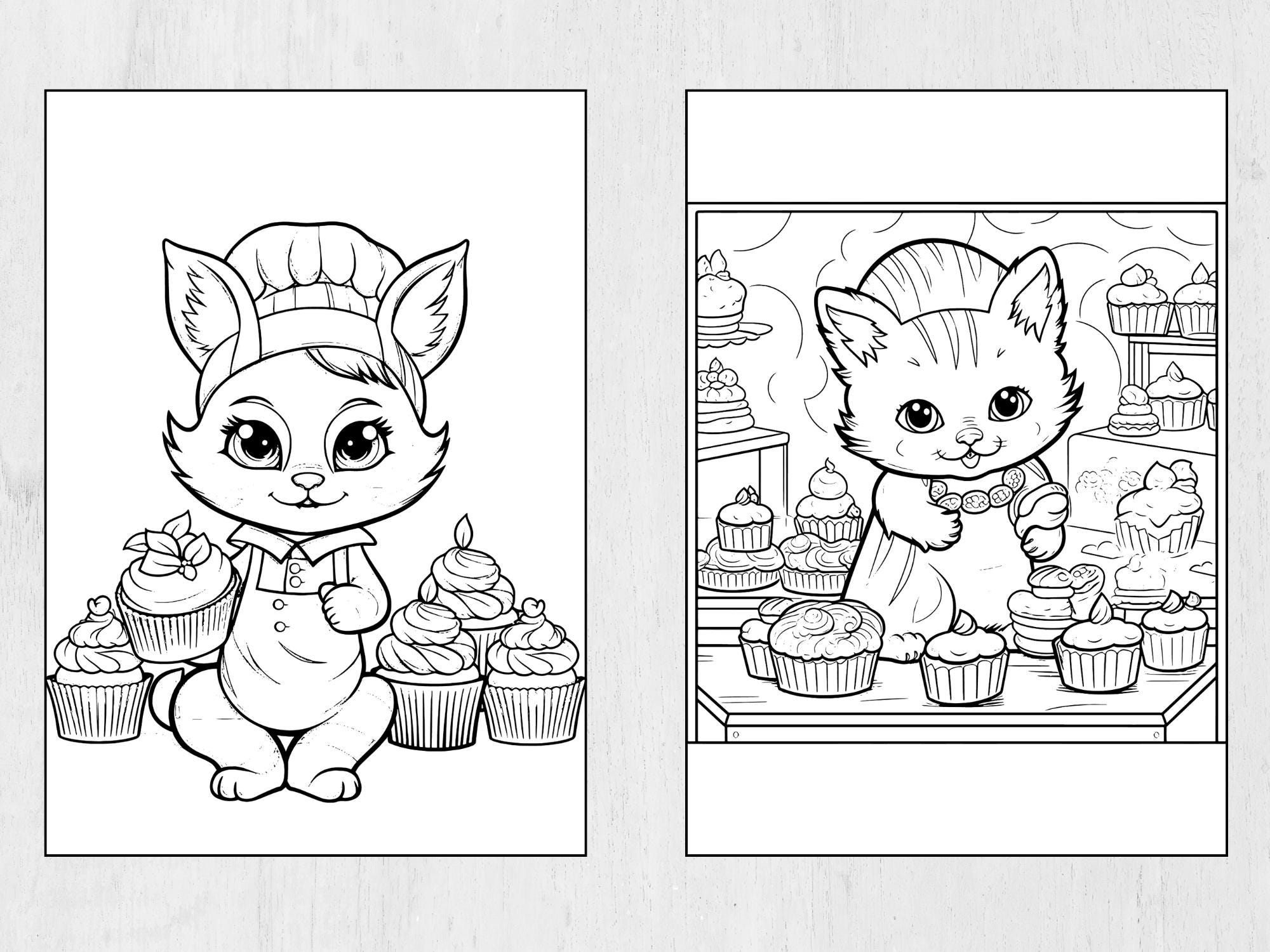 20 Cute Cats Coloring Pages for Kids Printable PDF Fun & Creative ...