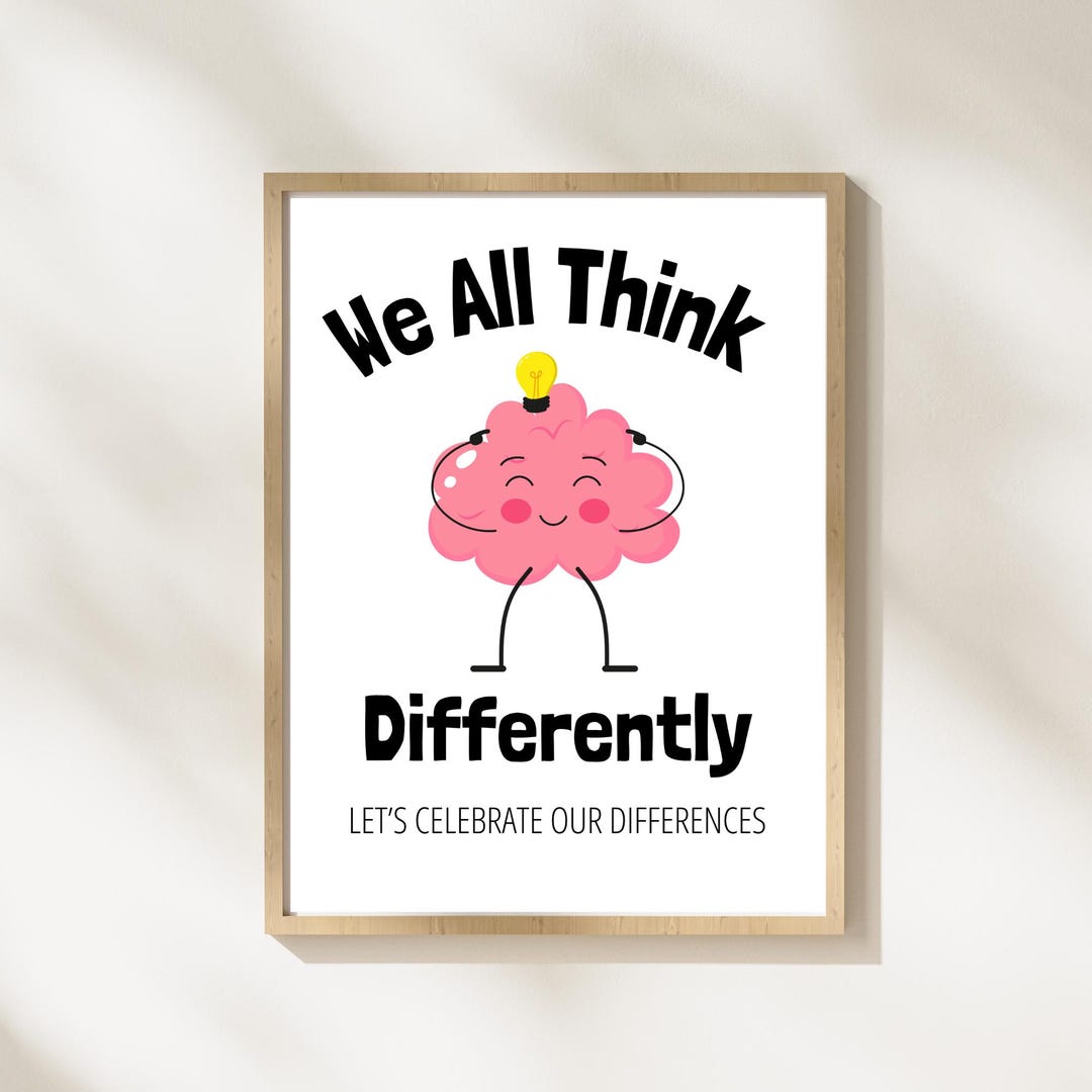 Inclusion Classroom Poster: Celebrate Differences, Diversity Decor (PDF ...