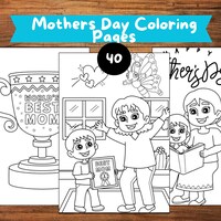 5 Easter Themed Positive Affirmations Kids Coloring Printables - Etsy