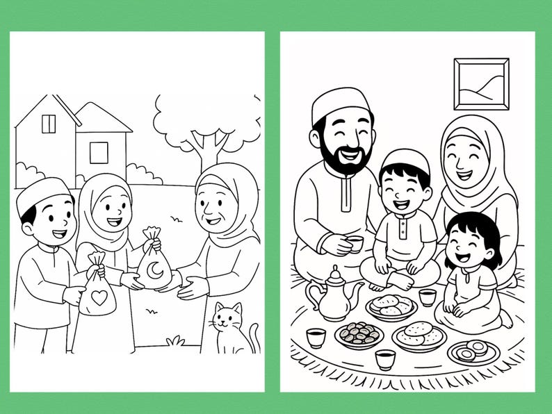 Eid Al Adha Coloring Book: 40 Pages of Islamic Art (digital Download ...