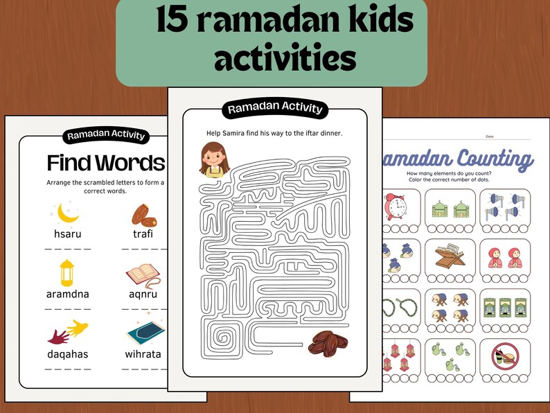 15 Fun Ramadan Activities for Kids - Printable Islamic Games, Coloring ...