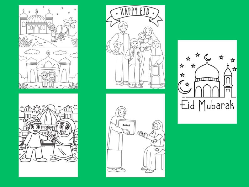 15 Eid Al-fitr Coloring Pages for Kids | Fun & Educational Printable ...