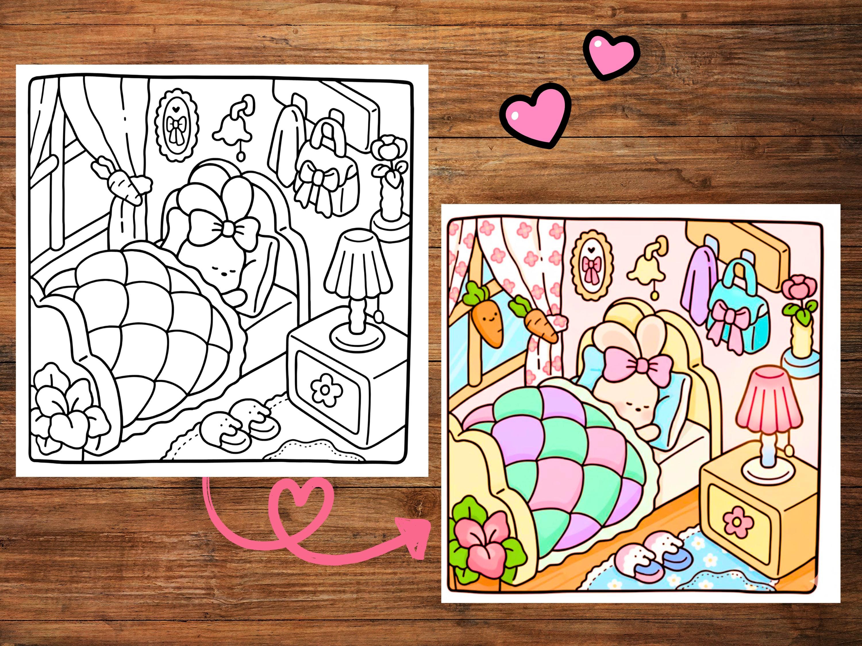 Cozy Moment Coloring Pages, Bold Easy Coloring Book, Comfy Days 50 ...