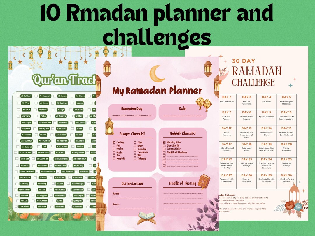 Ramadan Planner: Daily Goals, Iftar & Suhoor Tracker (printable) - Etsy