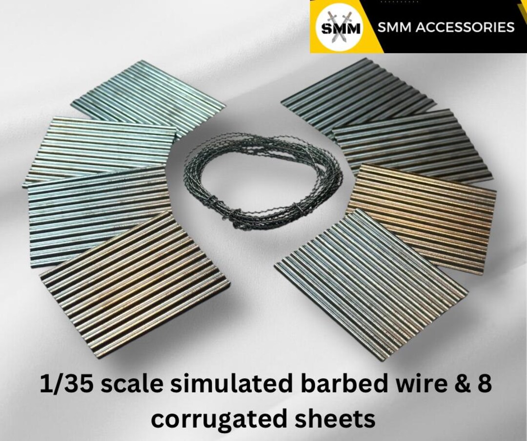 1/35 Scale Barbed Wire & 8 Corrugated Iron Sheet Trench Diorama Accessories TD3 - Etsy