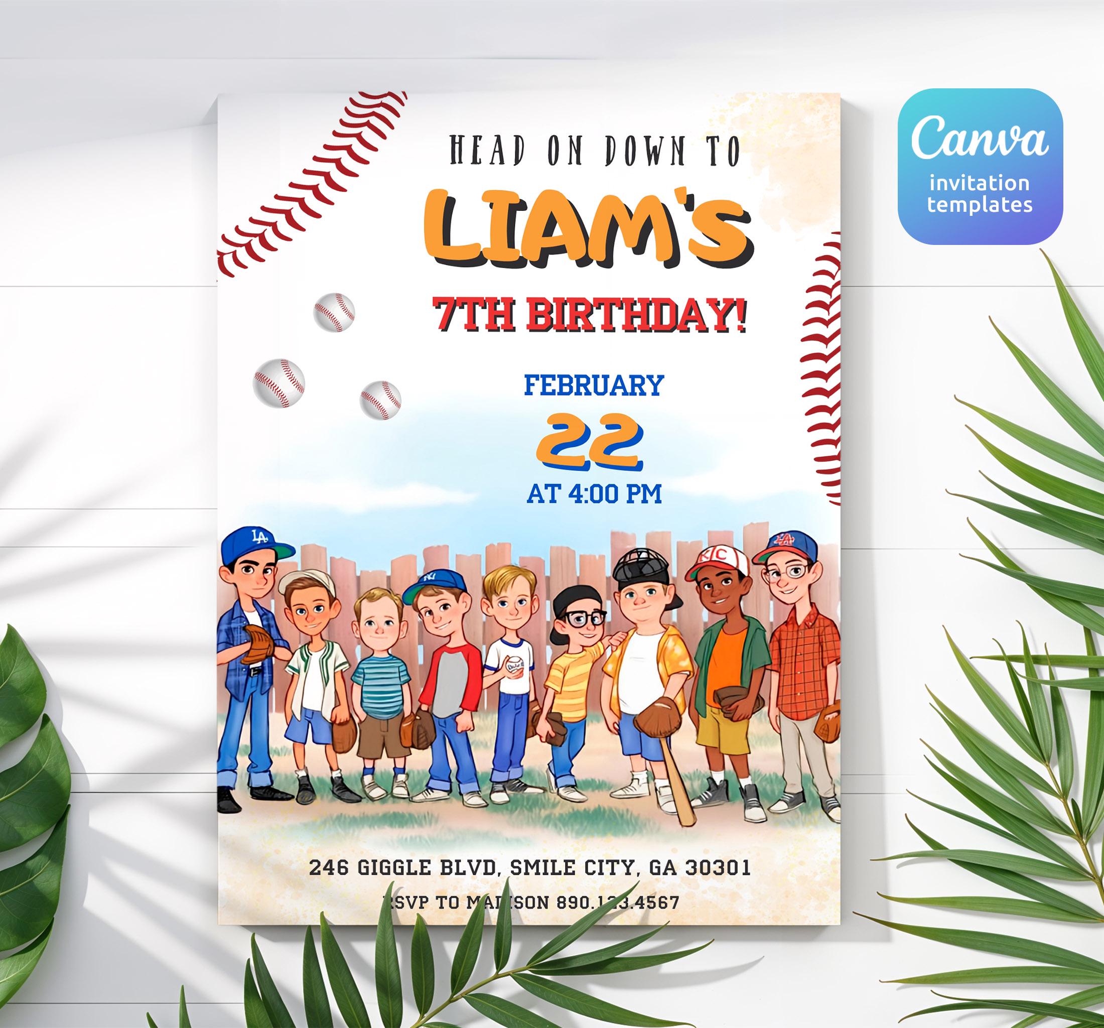 Baseball Invitation, National League Birthday Invitation Template ...