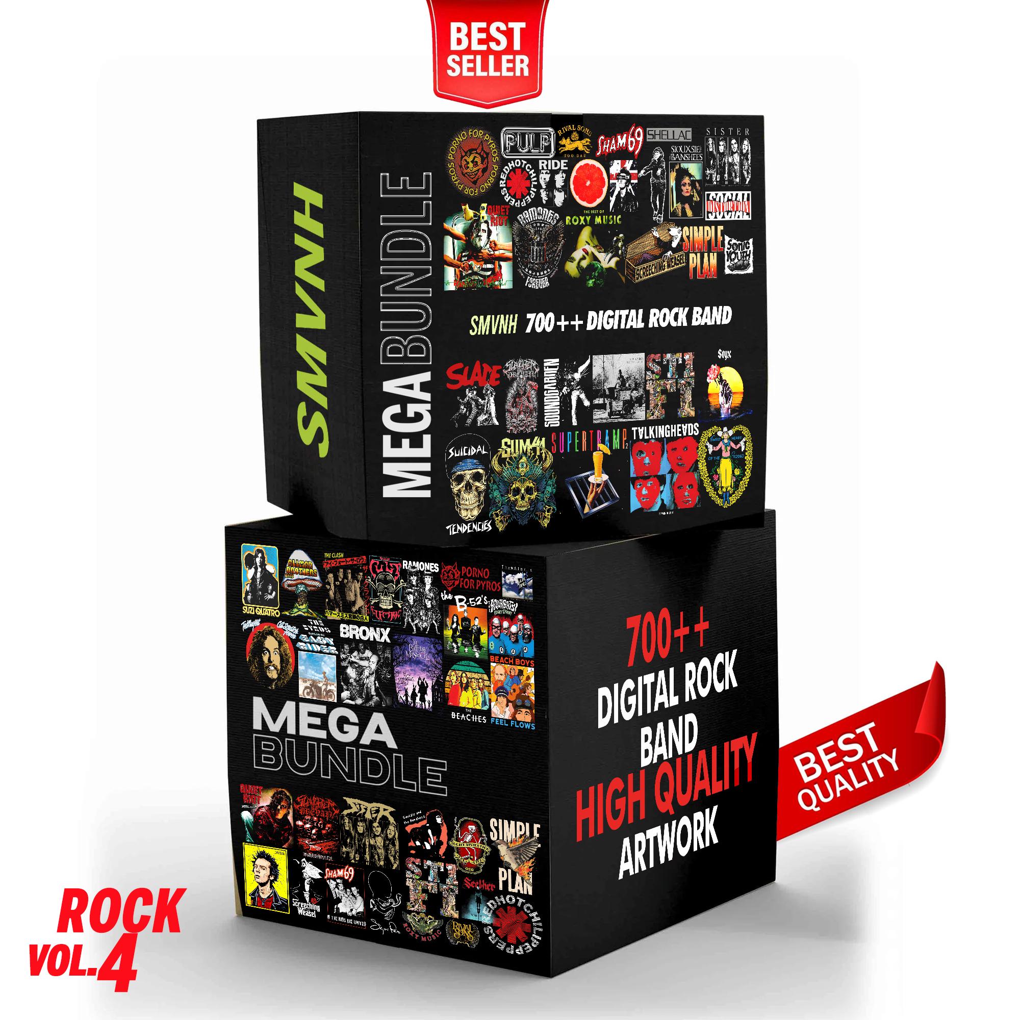 700 Rock Band Bundle Vol 4 Design for DTF Sublimation and Your Own POD ...