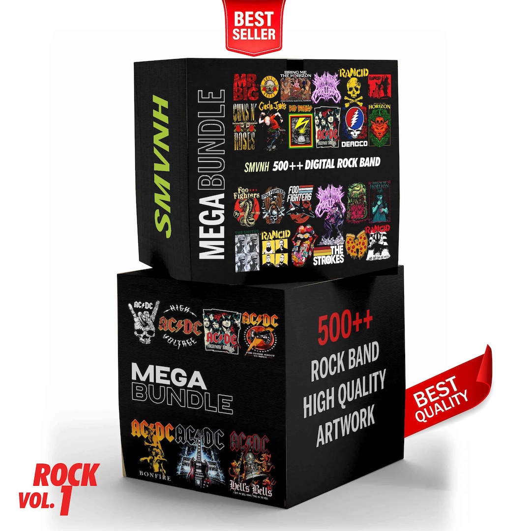 500+ Rock Band Design Bundle: DTF Sublimation, POD (digital Download ...