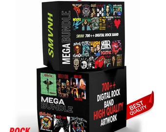 700+ Rock Band Design Bundle: DTF Sublimation, POD (digital Download ...