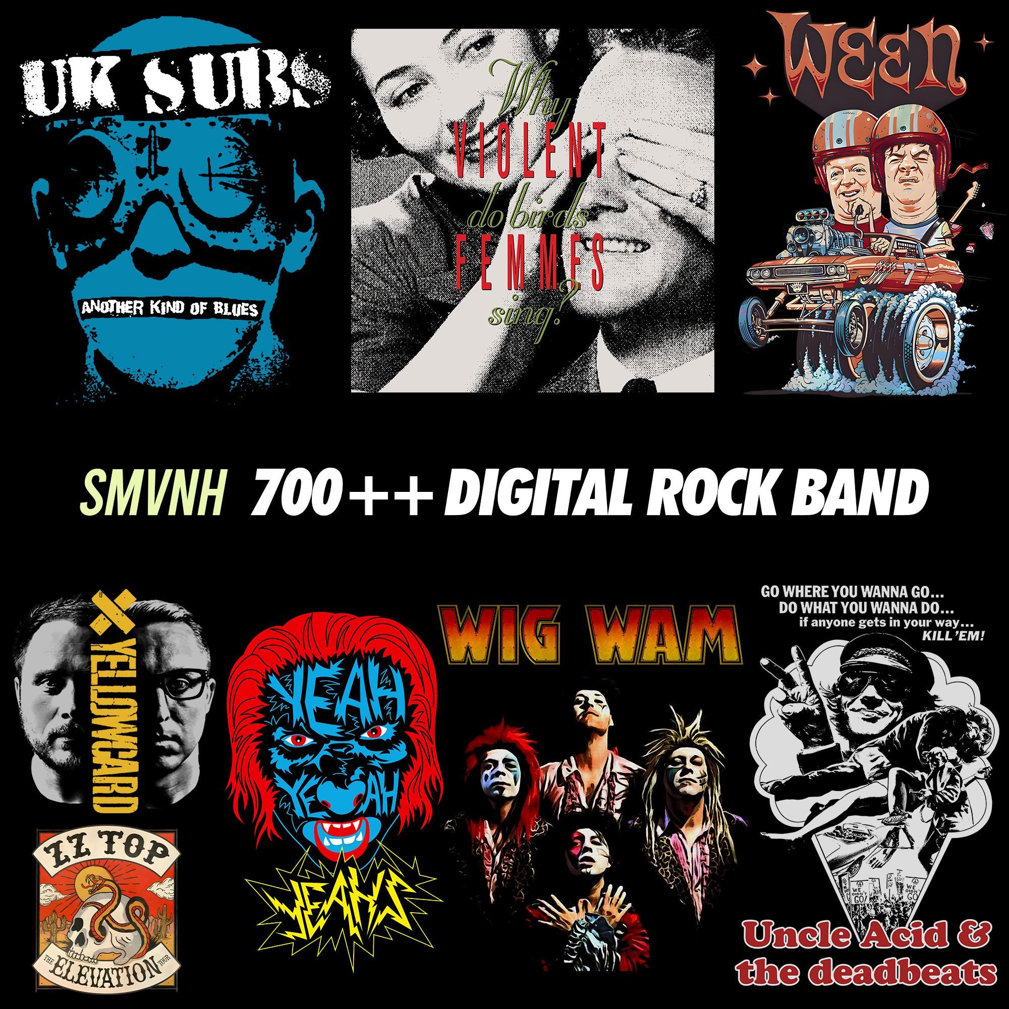 700+ Rock Band Design Bundle: DTF Sublimation & POD (PNG Digital ...