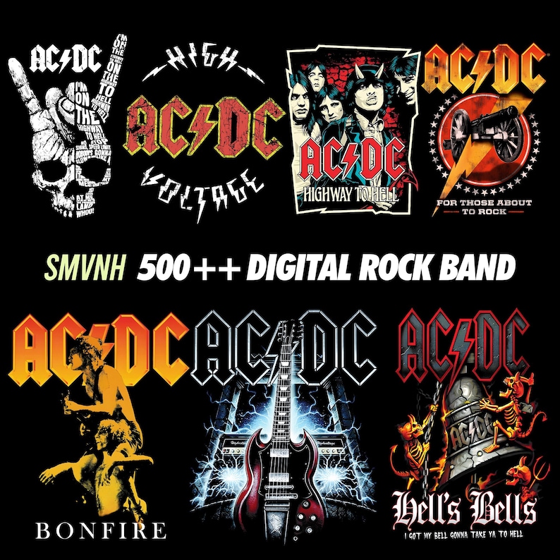 500+ Rock Band Design Bundle: DTF Sublimation, POD (digital Download ...