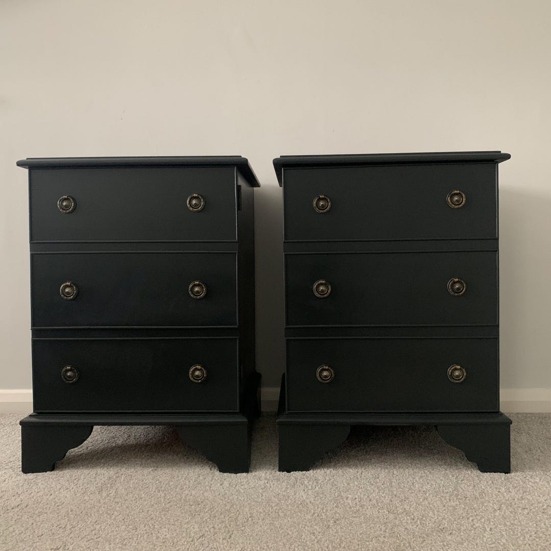 Pair of MCM Bedside Tables - Etsy