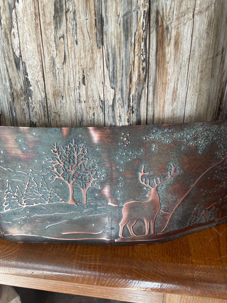 Blue Patina and Sealed Copper Log, Porch, or Jack Wraps. 6"x 36" - Etsy