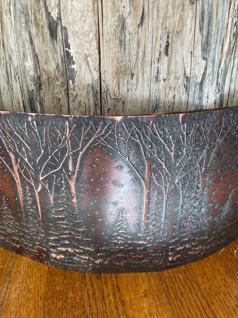 Blue Patina and Sealed Copper Log, Porch, or Jack Wraps. 6"x 36" - Etsy