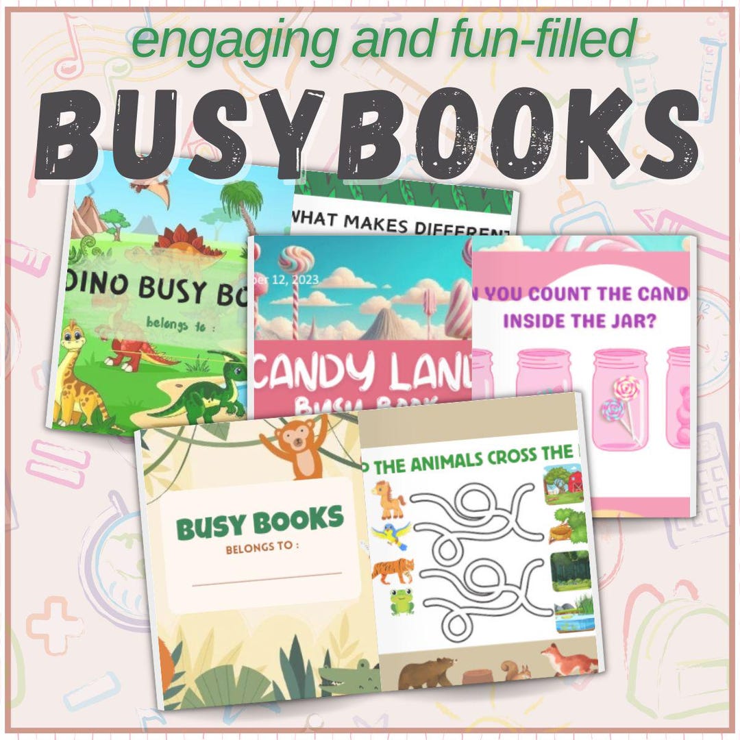 Busybooks for Kids - Candyland, Dino and Jungle Theme Filled With Fun ...