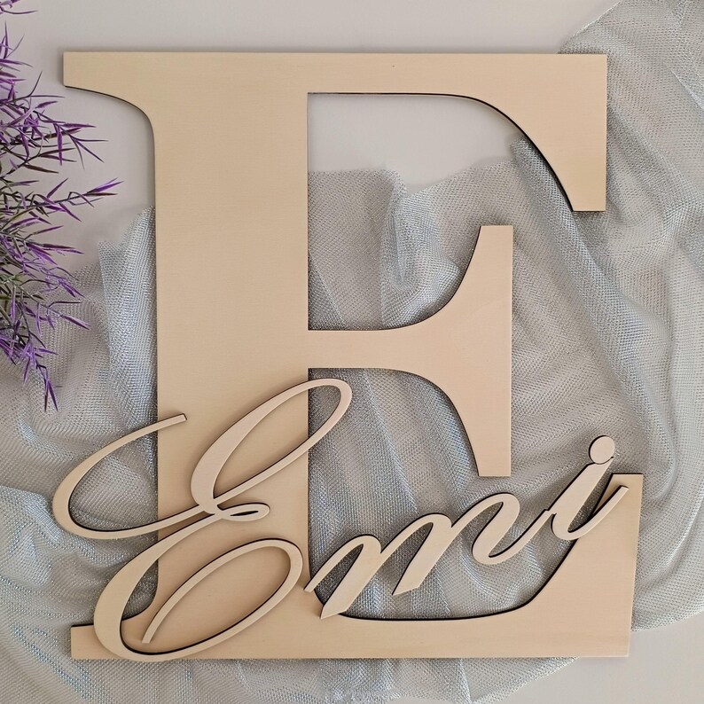 Personalized Wooden Name Plate. A Gift for a Child With Her Name. Wall ...