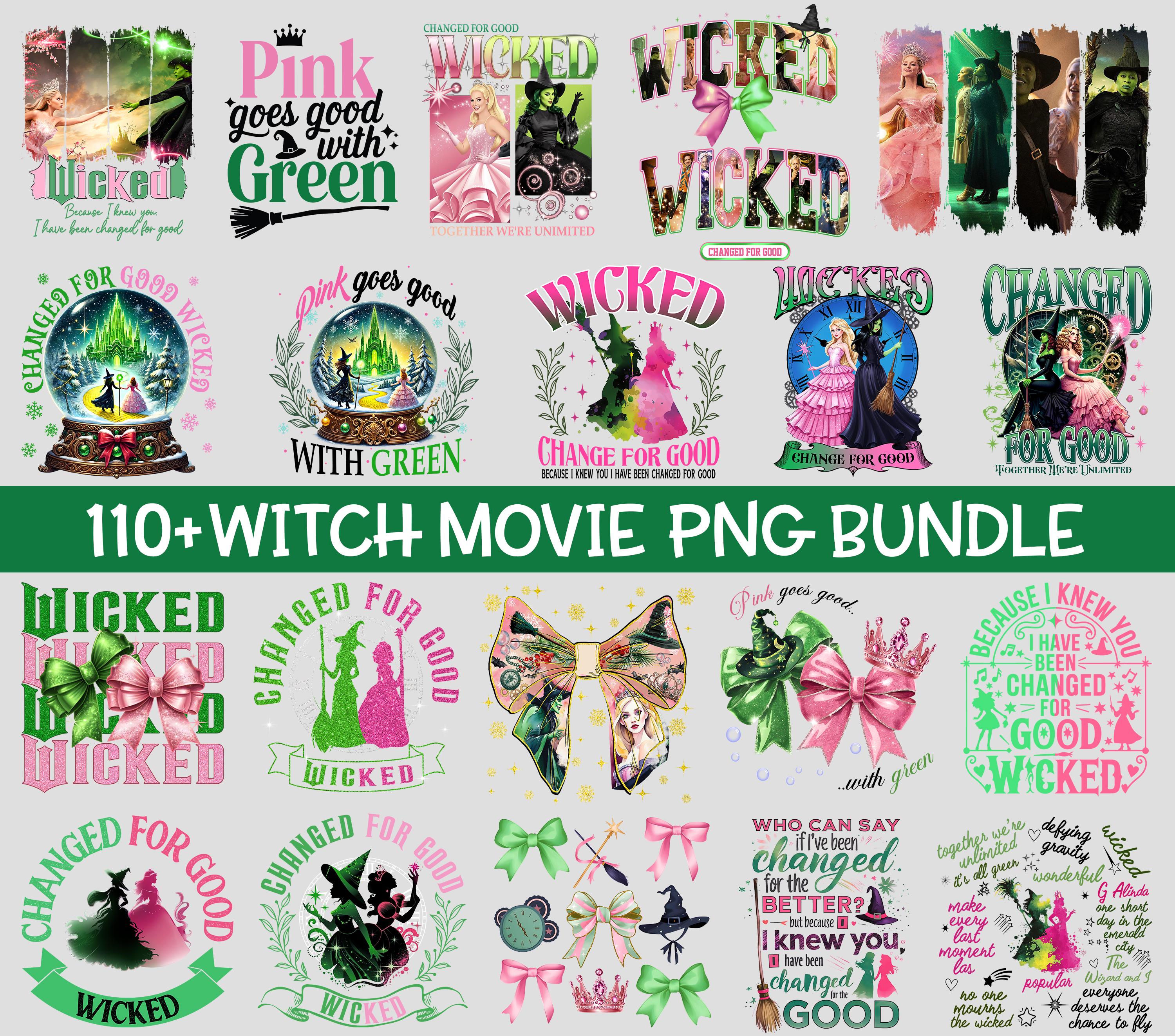 Paquete de 110 imágenes PNG de Wicked, Wicked Change For Good Glitter ...