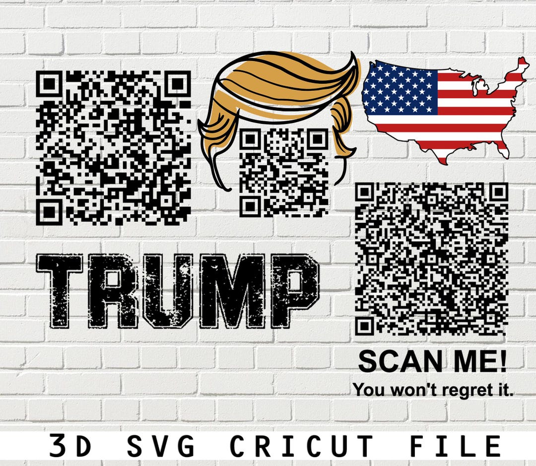 Trump Dance QR Code Svg Png, Viral Trump Dance YMCA, Qr Code Trump ...