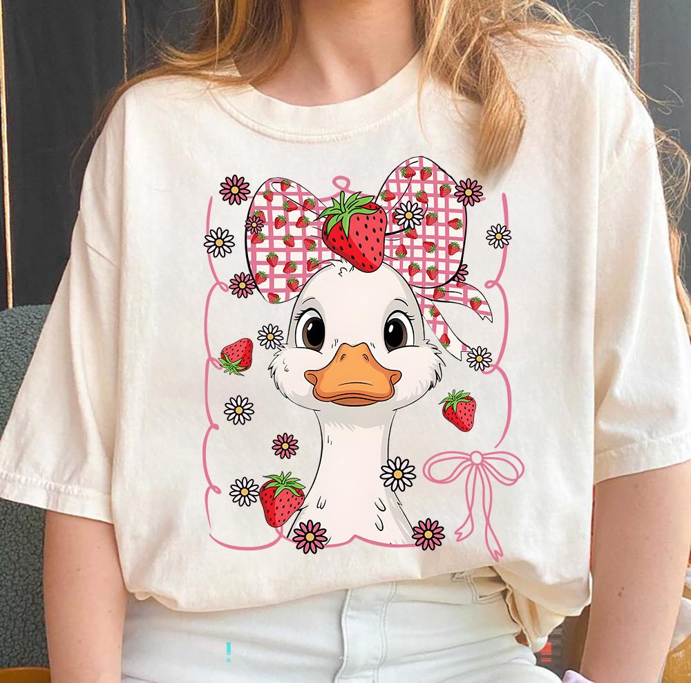 Cute Strawberry Goose Png, Summer Goose, Mama Goose Png, Coquette Goose ...