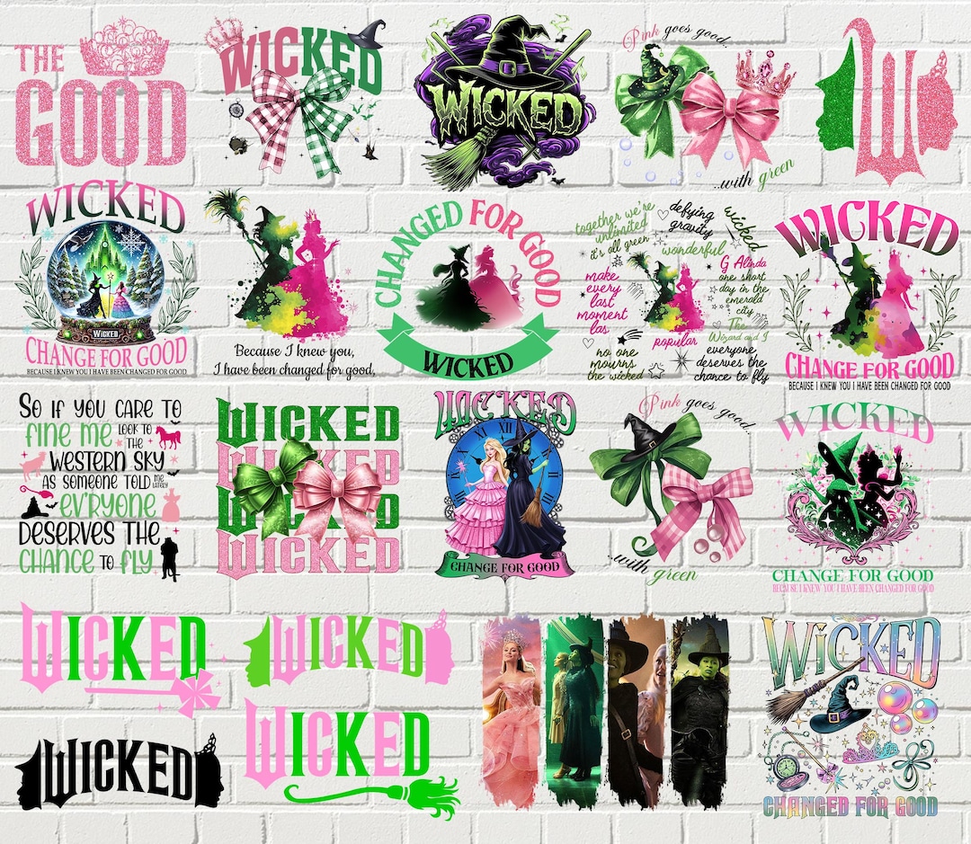 Wicked Movie PNG, Wicked Png, Changed for Good Png, Witch Pink and ...