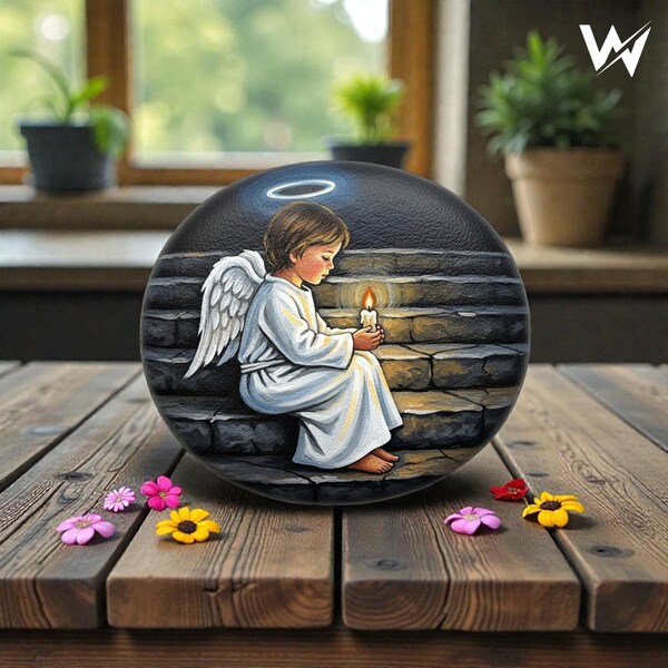 Angel Painted Rock - Etsy UK