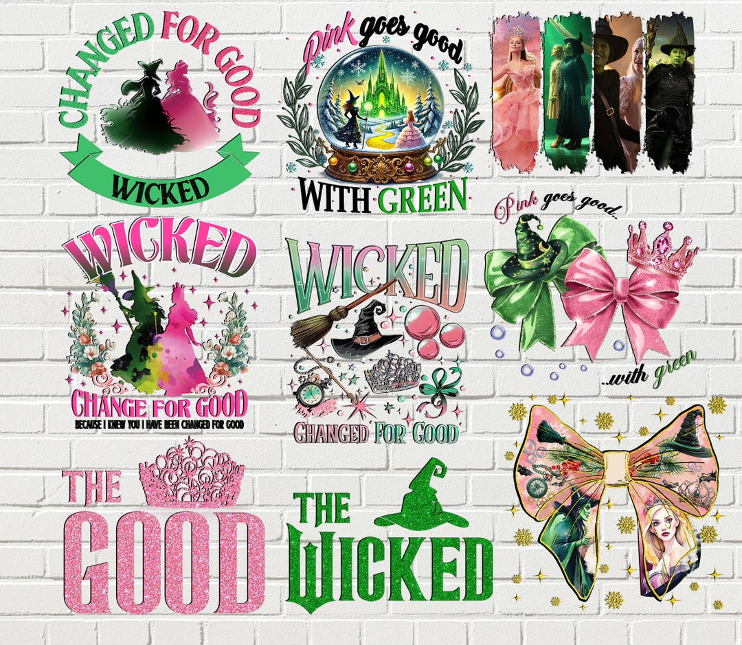 Wicked Png,wicked Movie Png, Changed for Good Png, Witch Pink and Green ...