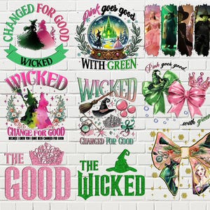Wicked Png,wicked Movie Png, Changed for Good Png, Witch Pink and Green ...