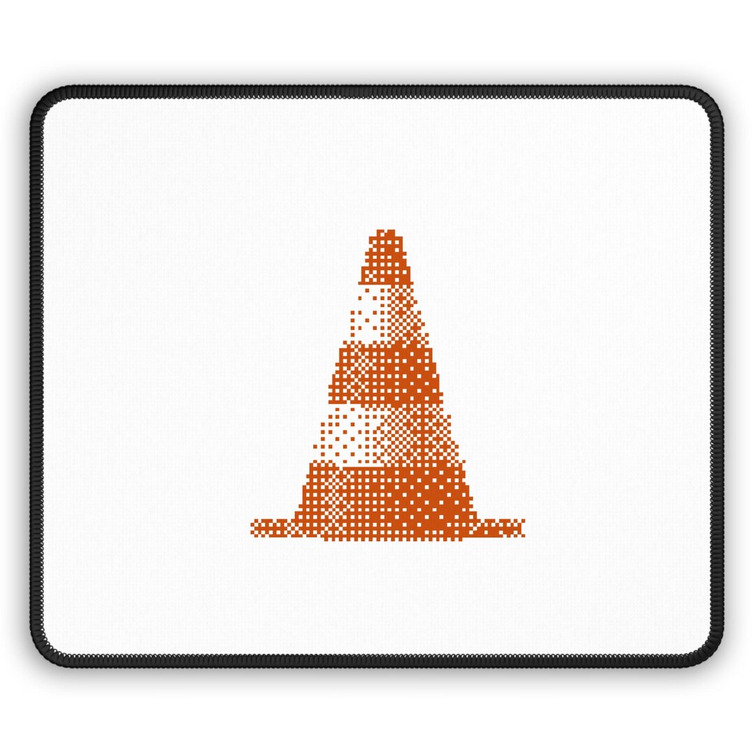 Pixelated VLC Cone Gaming Mouse Pad, Gamer Gift, Unique Desk Accessory ...