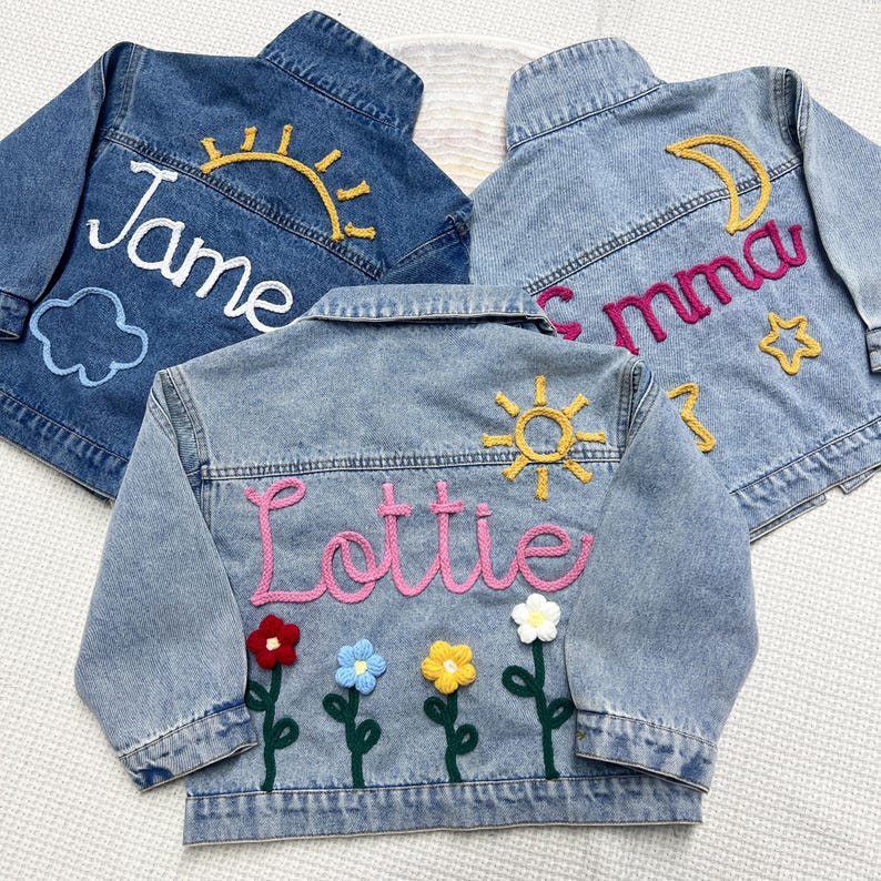 Personalized Name Denim Jacket: Custom Toddler Baby Jean Jacket Gift ...
