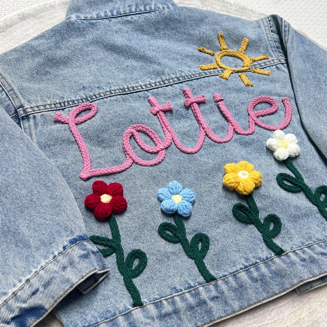 Personalized Name Denim Jacket: Custom Toddler Baby Jean Jacket Gift ...