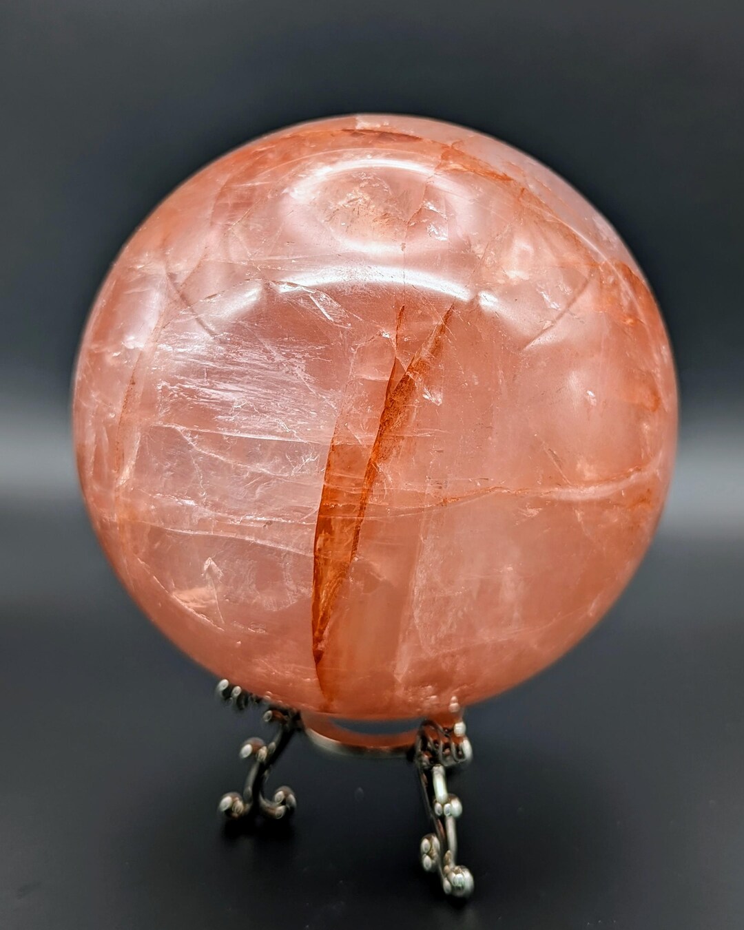 Stunning Star Fire Quartz Sphere 4-inch – 3.25 Lbs – Hematoid ...