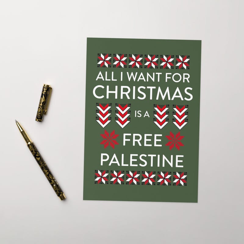 Palestine Christmas Card - Etsy UK