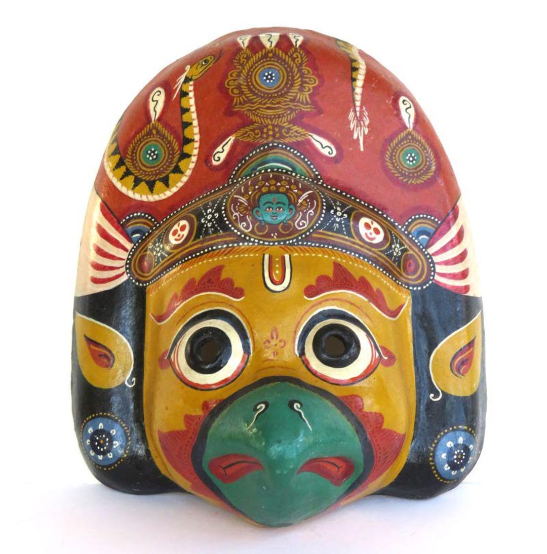 NEPAL GARUDA Mask,papier Mache Vintage Folk Art Mask,symbol of ...