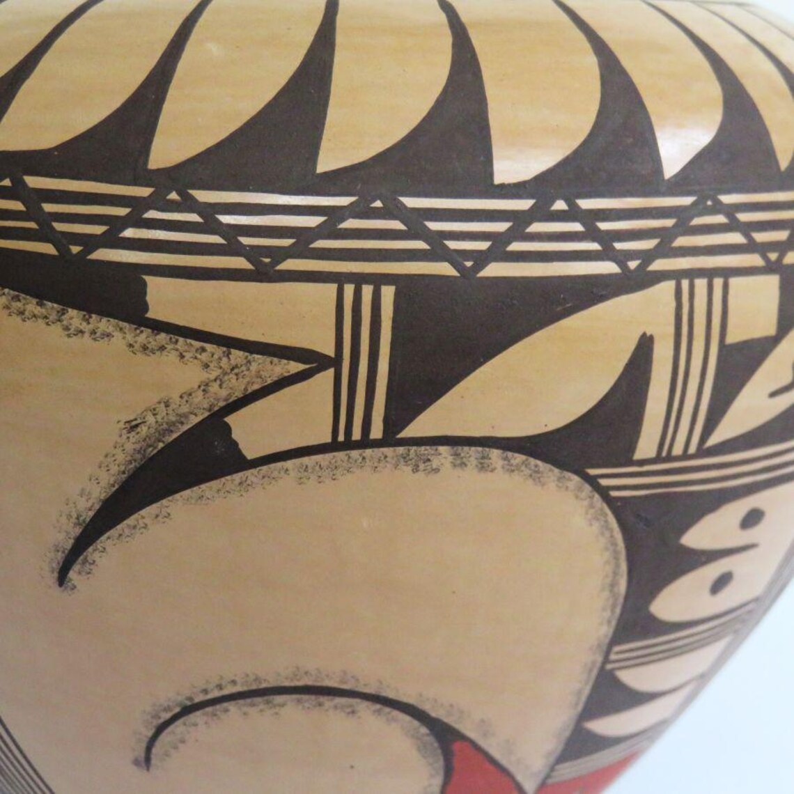 HOPI POLYCHROME Pottery,loretta Silas,vintage Handmade,hand Painted 5"x ...