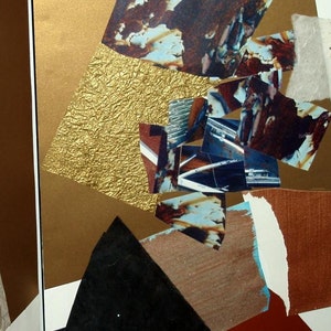 FOLDING Screen,collage,painting, 70" High X 52" Wide,one of a Kind ...