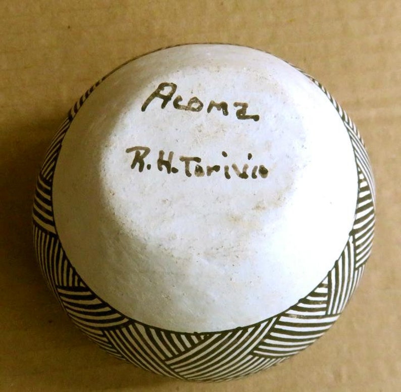ACOMA POTTERY SIGNED,R H Torivio,small Hand Painted Vintage Fine Art ...