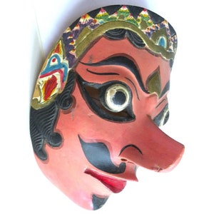 JAVA Mask,king Klava TOPENG Dance Mask,vintage Handmade Wood Sculpture ...