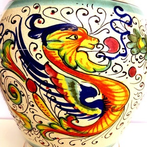 Big DERUTA RAFFAELLESCO VASE,9 1/2 High,hand Painted,italy,majolica ...
